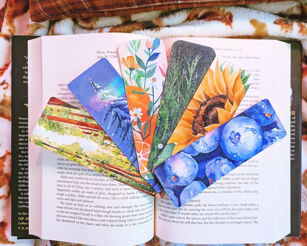 Watercolor Art Bookmark – Fine Art Print Design, Laminated 2x6 In ...