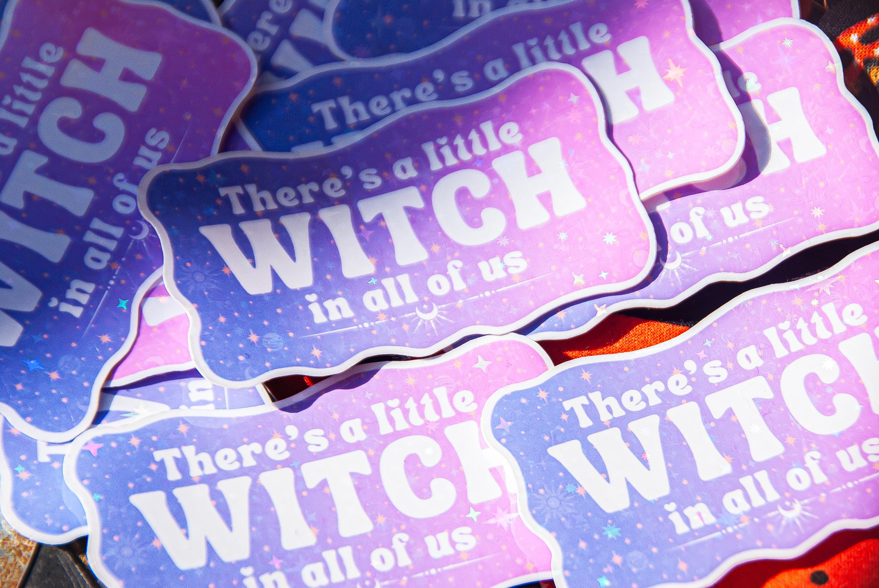 Witchy Sticker: Holographic Star Vinyl, Water Resistant - Etsy
