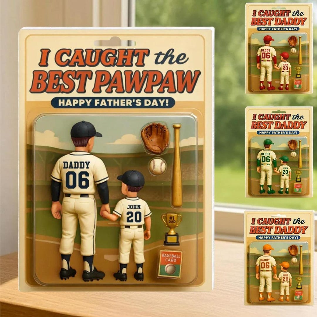 Personalized We Caught the Best Daddy Baseball Acrylic Plaque, Custom ...