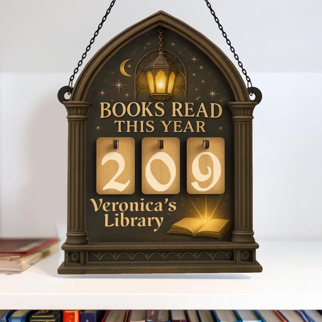 Vintage Book Read Tracker, Personalized Book Lovers Gift, Reading ...