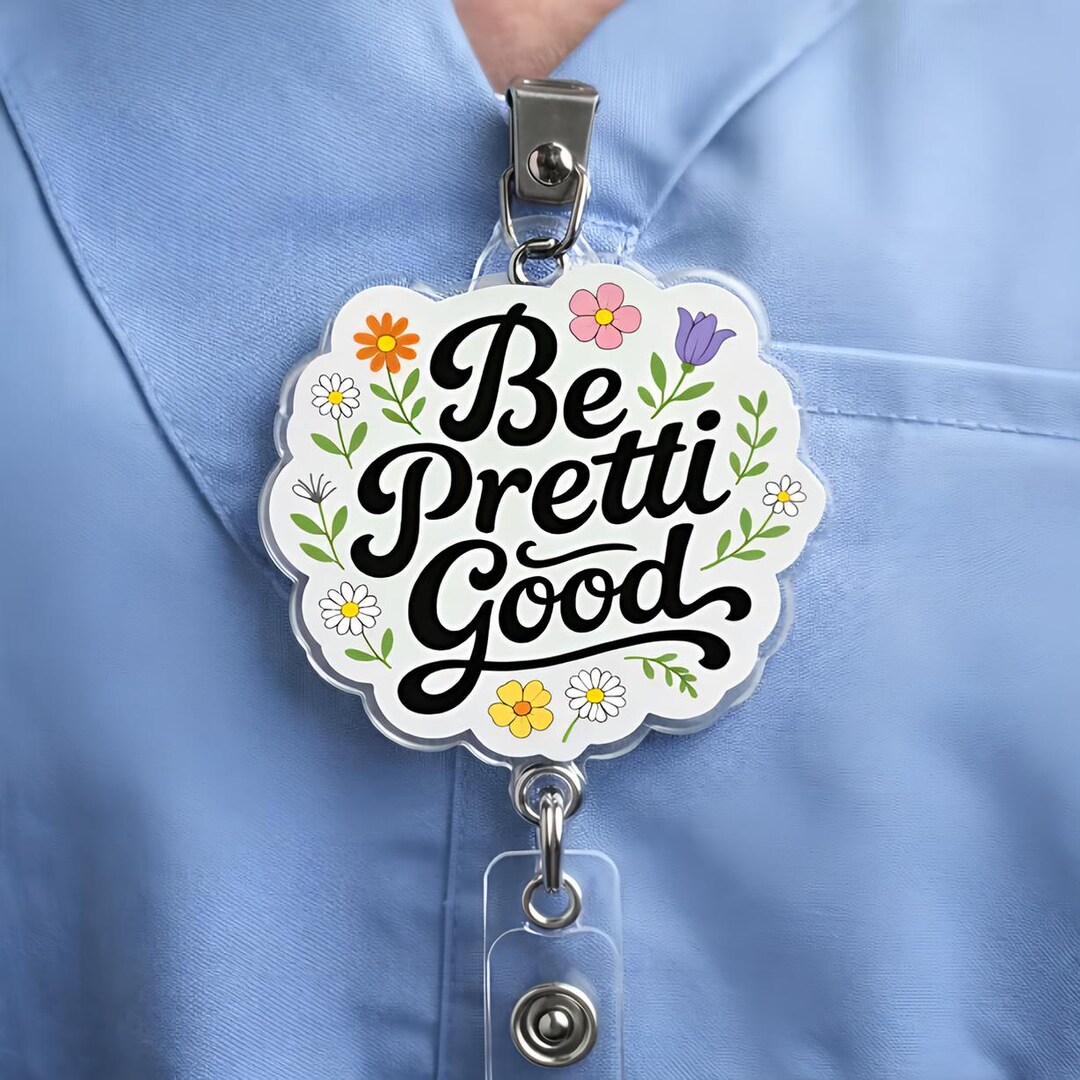 Justice Alex Pretty - Be Pretti Good Nurse Badge Reel, Anti Maga Badge ...