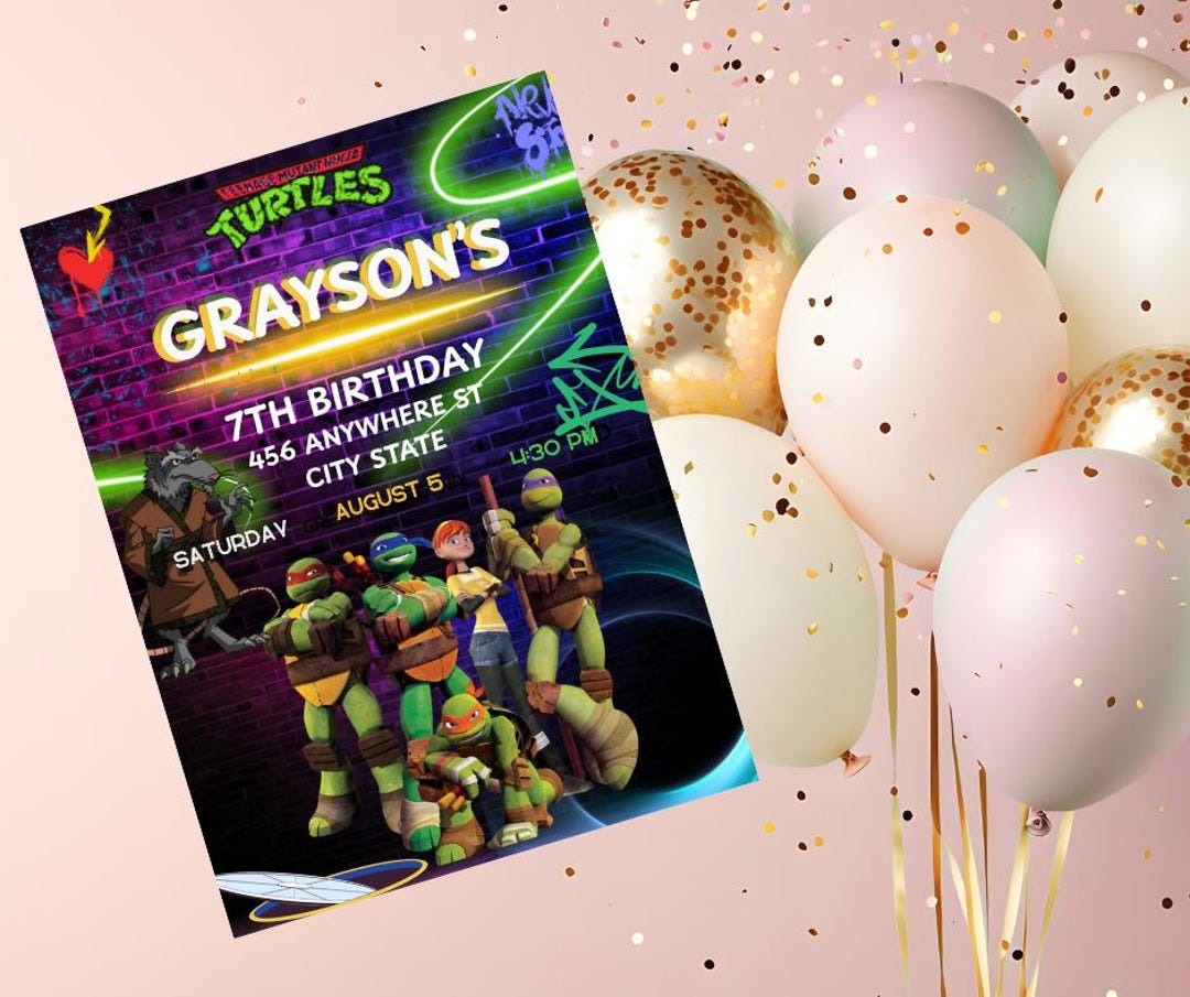 Editable Turtles Birthday Invitation (digital Download #63) - Etsy