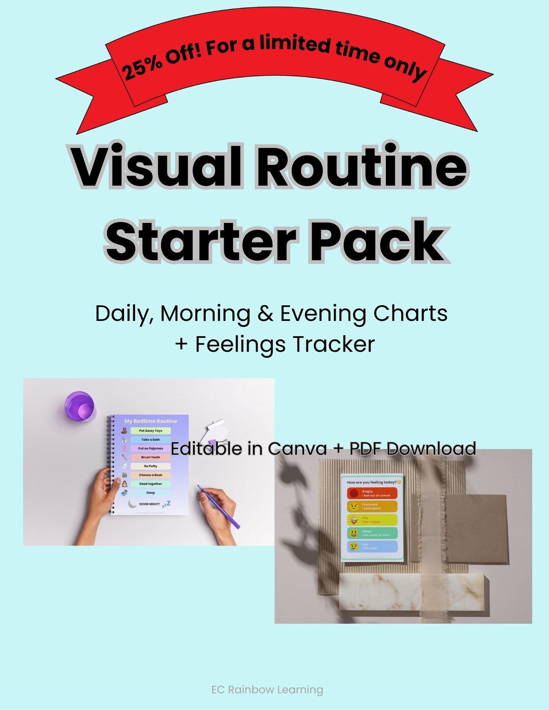 Visual Routine Starter Pack for Special Needs Kids | Daily, Morning ...