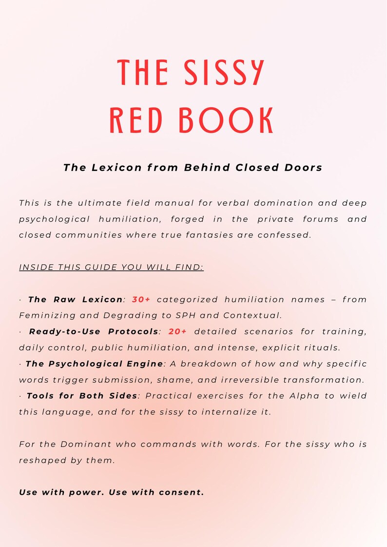 The Sissy Red Book: SPH & Verbal Domination Guide - 30+ Names, 20 ...
