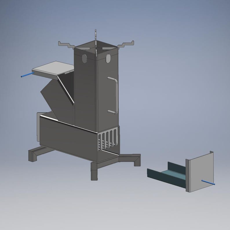 Rocket Stove Plane - STEP, IGES, DXF Files + Pdf Assembly Guide - Etsy