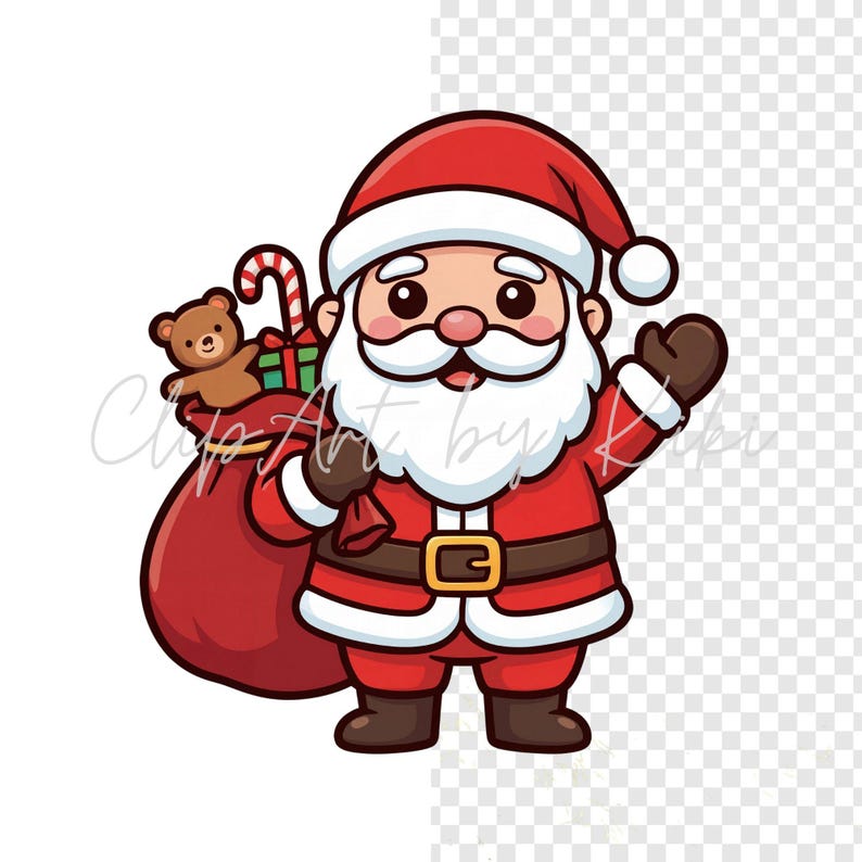 Christmas Characters Clipart PNG Bundle, Printable Stickers, Digital ...