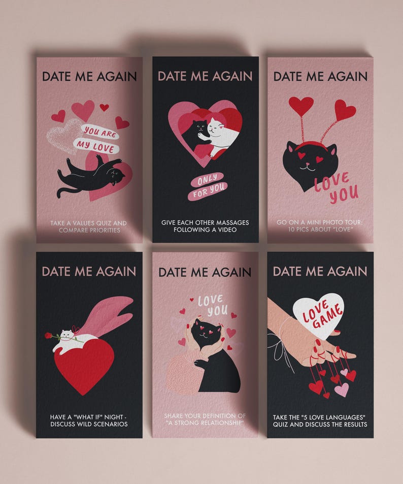 Printable Couple Date Night Cards & Activities for Emotional Connection ...