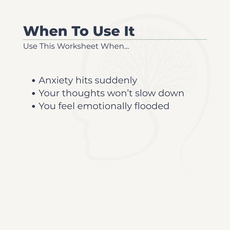 Anxiety Reset Worksheet | Faith-based Mental Health Printable | Calm ...
