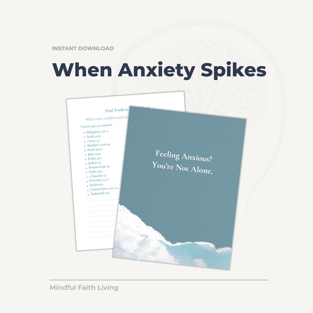Anxiety Reset Worksheet | Faith-based Mental Health Printable | Calm ...