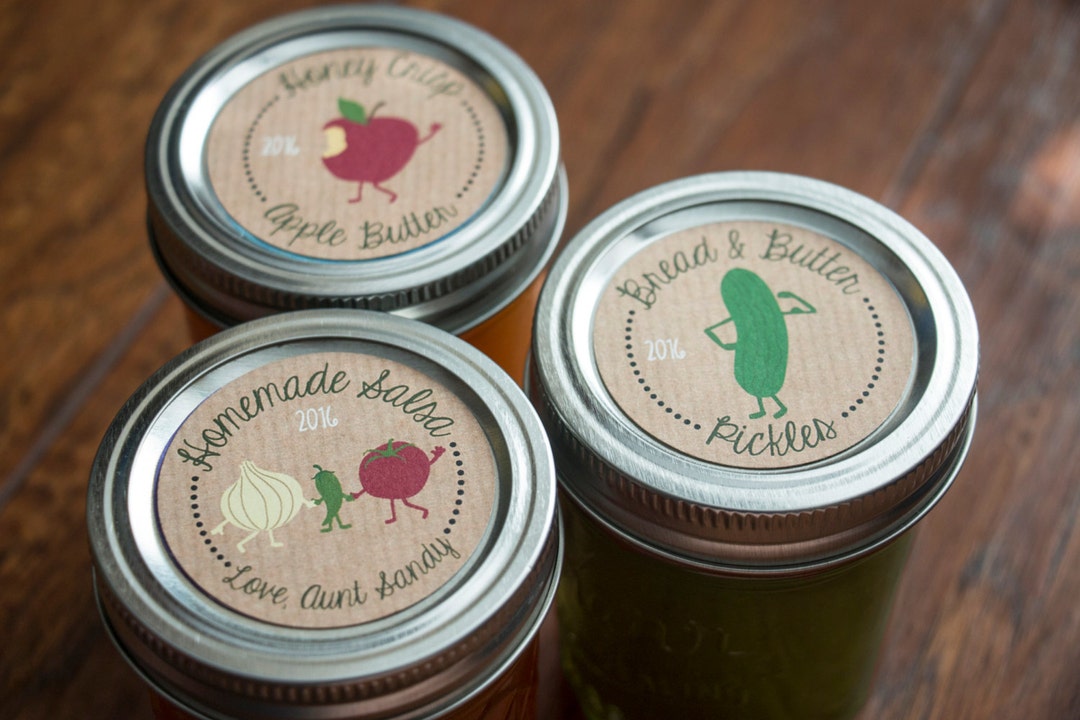 Custom Jam Labels for Mason Jars - Print Your Own - Etsy