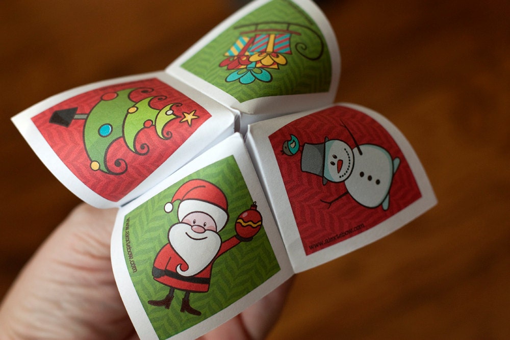 Print Your Own - Christmas Cootie Catcher - Etsy