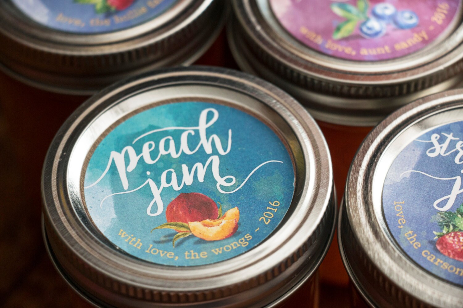 Custom Watercolor Jam/jelly Labels for Mason Jars - Print Your Own - Etsy