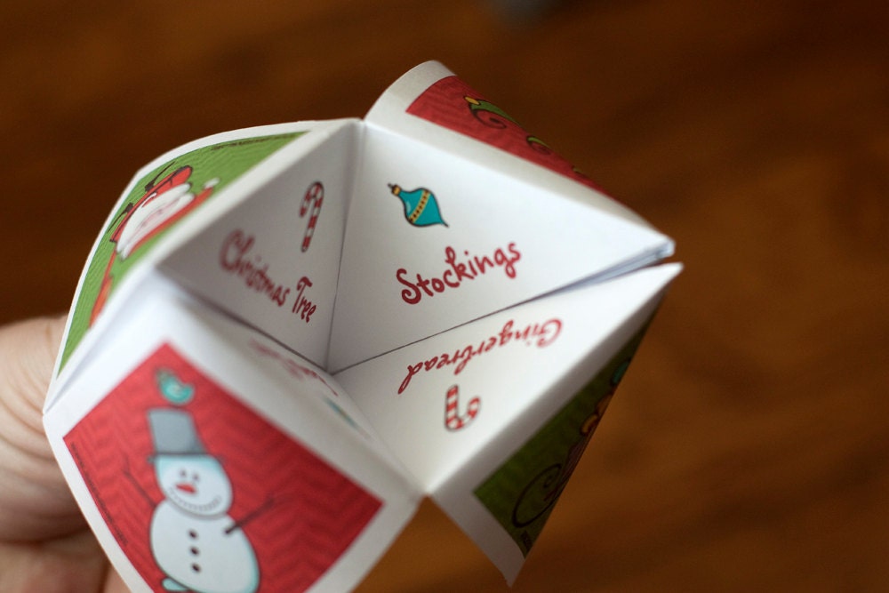 Print Your Own - Christmas Cootie Catcher - Etsy