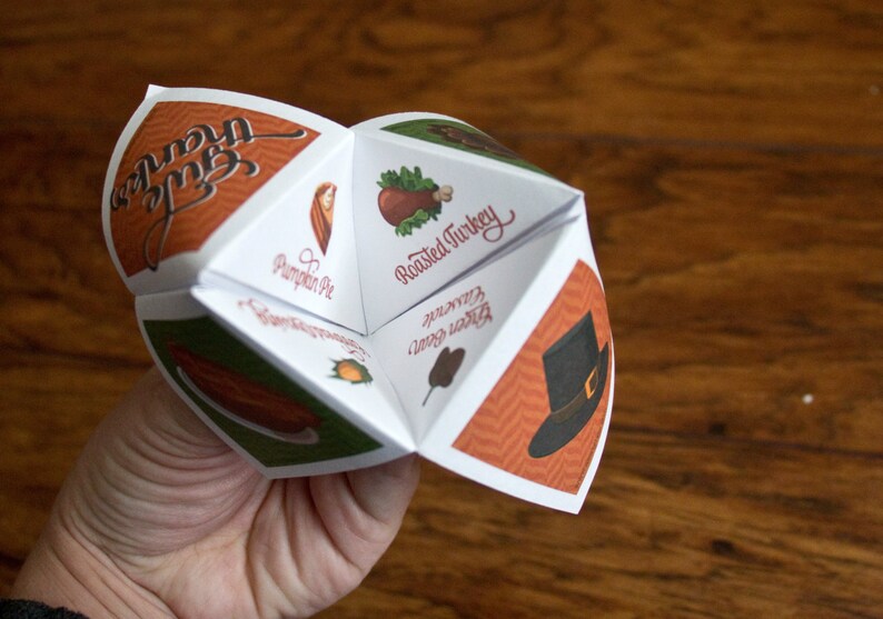 Print Your Own - Thanksgiving Cootie Catcher - Etsy