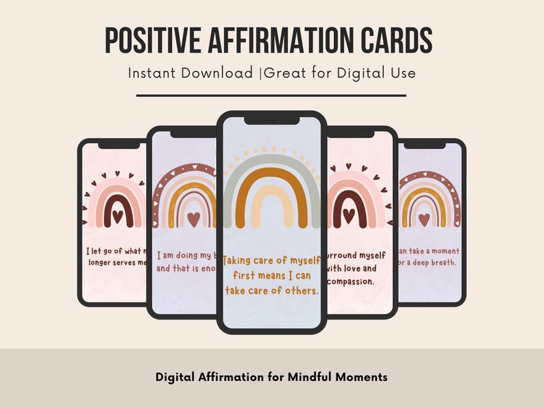 Printable Affirmation Card Digital Download Positive Quote ...