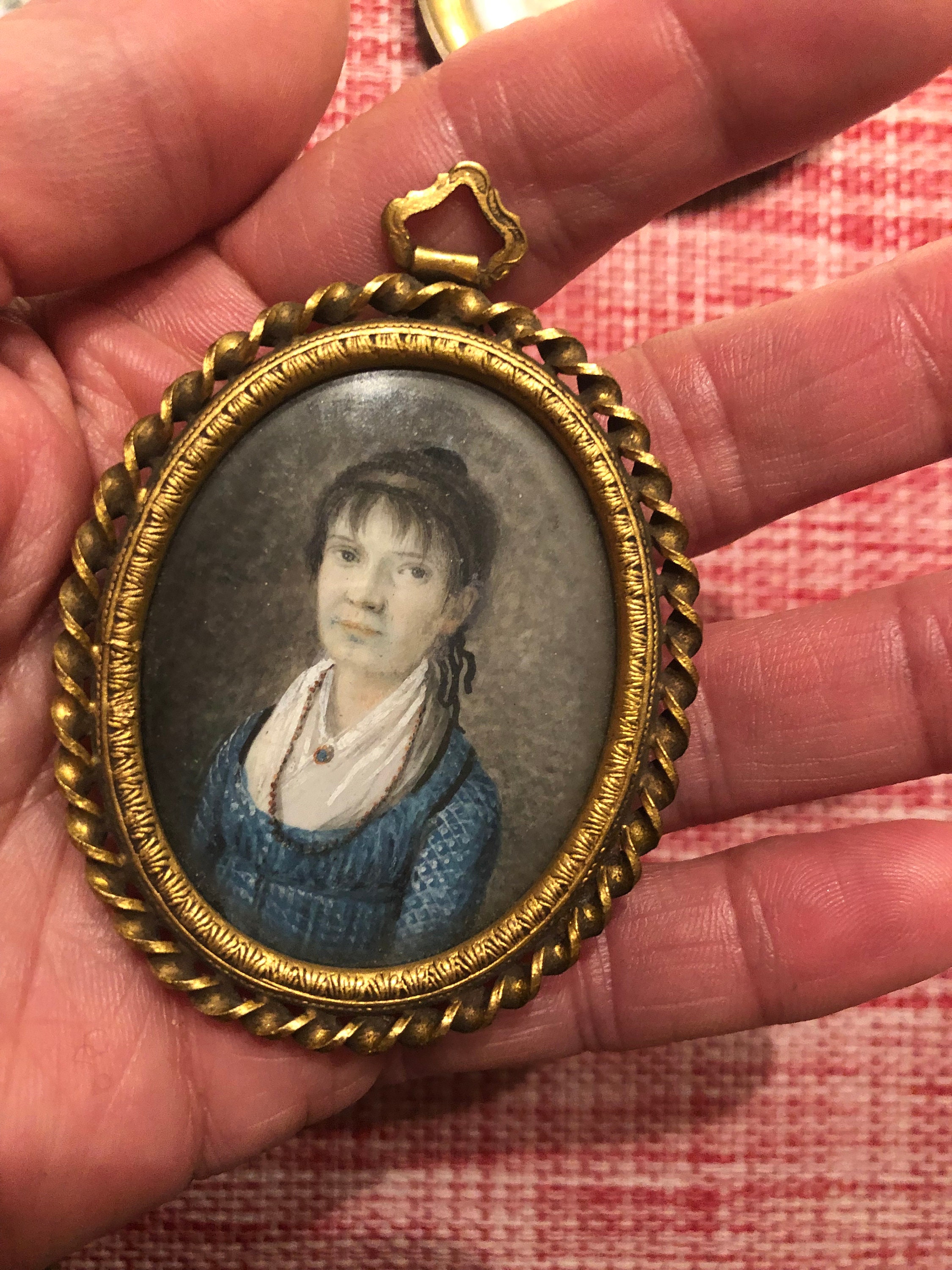 French Miniature Portrait of Regency Era Woman - Etsy