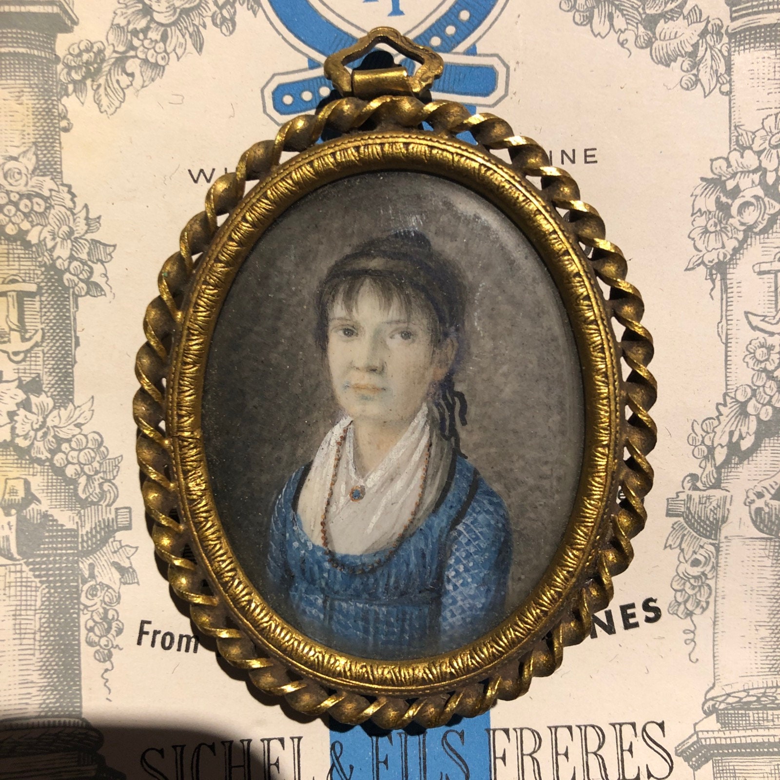 French Miniature Portrait of Regency Era Woman - Etsy