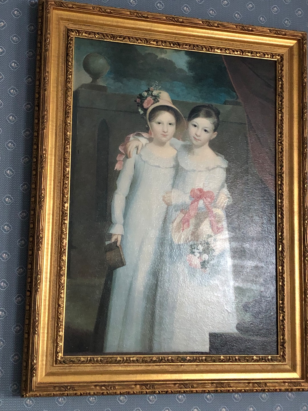 Framed Art Charming Portrait of the “the Ragan Sisters” Beautifully ...