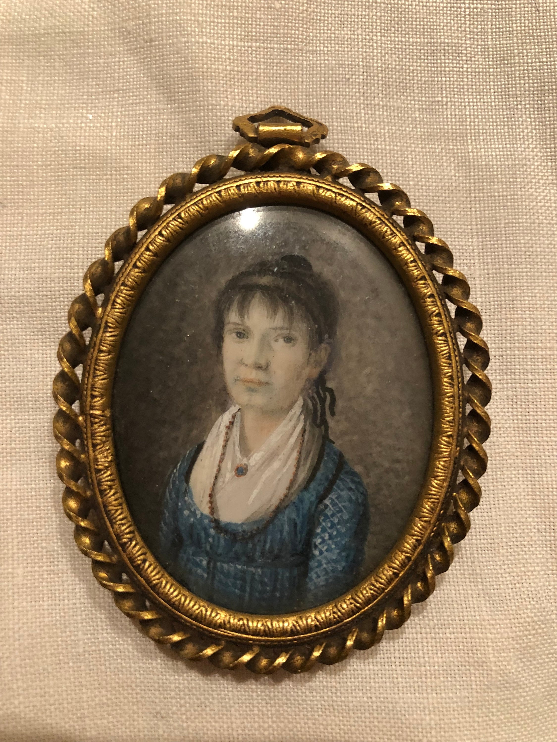 French Miniature Portrait of Regency Era Woman - Etsy