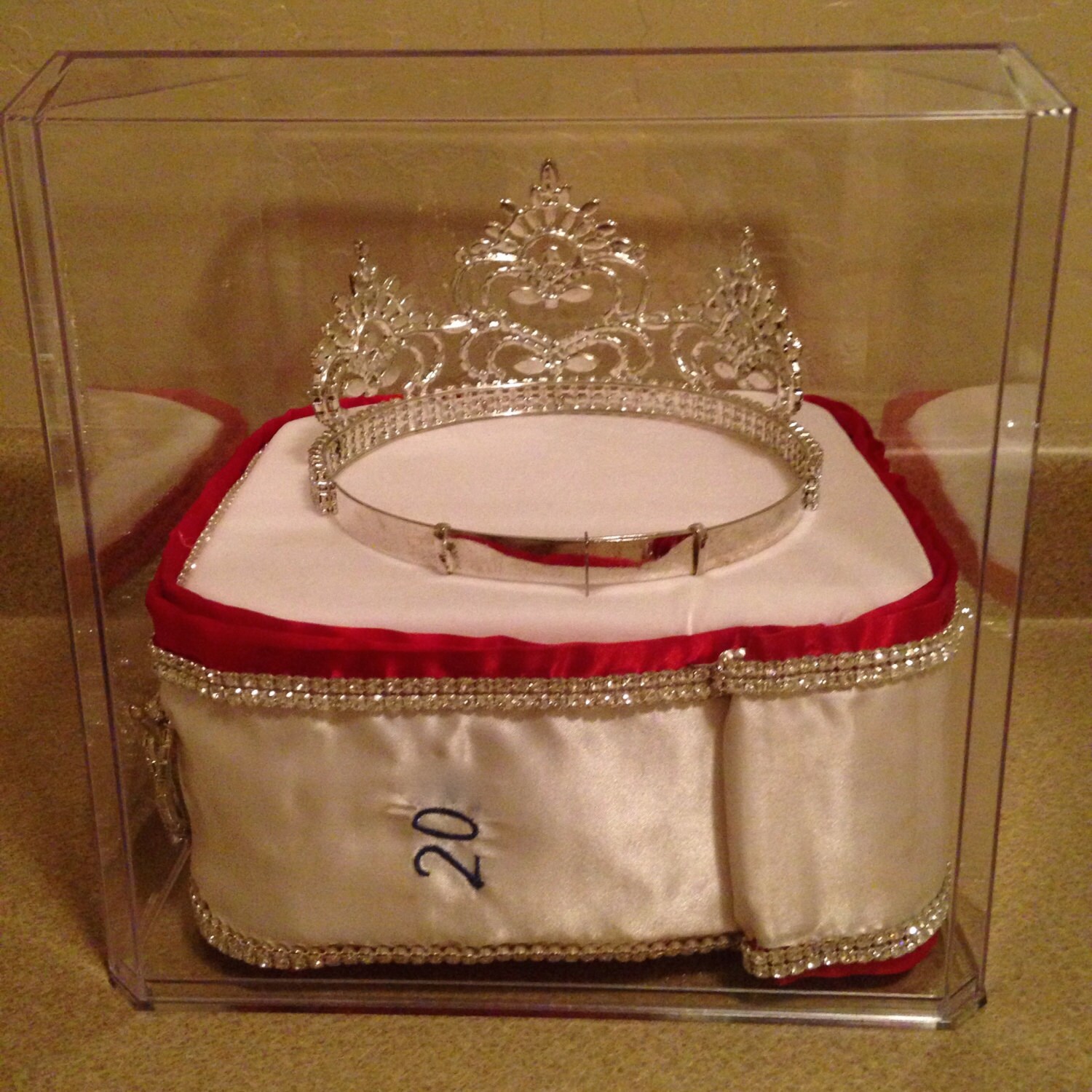 10x10x10 Custom Large Display Case for Crown & Sash - Etsy
