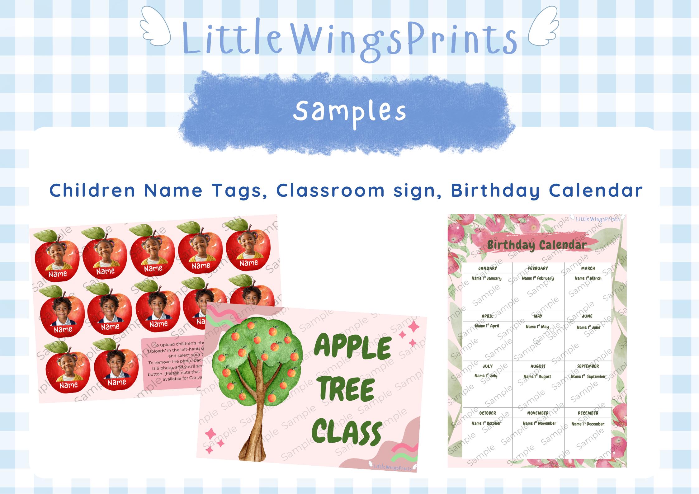 Editable and Printable Daily Timetables Template, Name Tags, Birthday ...