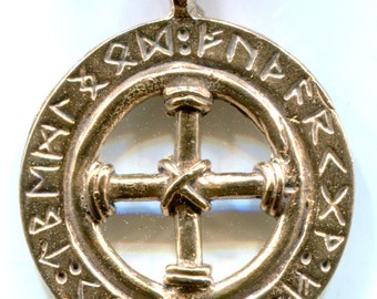 Solar Cross Pendant | Etsy