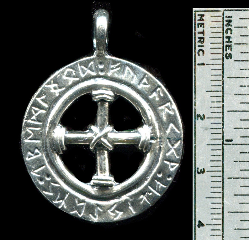 Norse / Viking Solar Cross With Furhtark Ring 5160S - Etsy