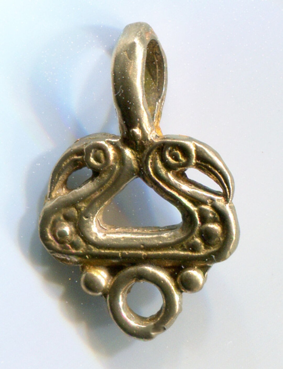 Bead Hanger - Double Bird Head With Single Ring - 5309B - Etsy