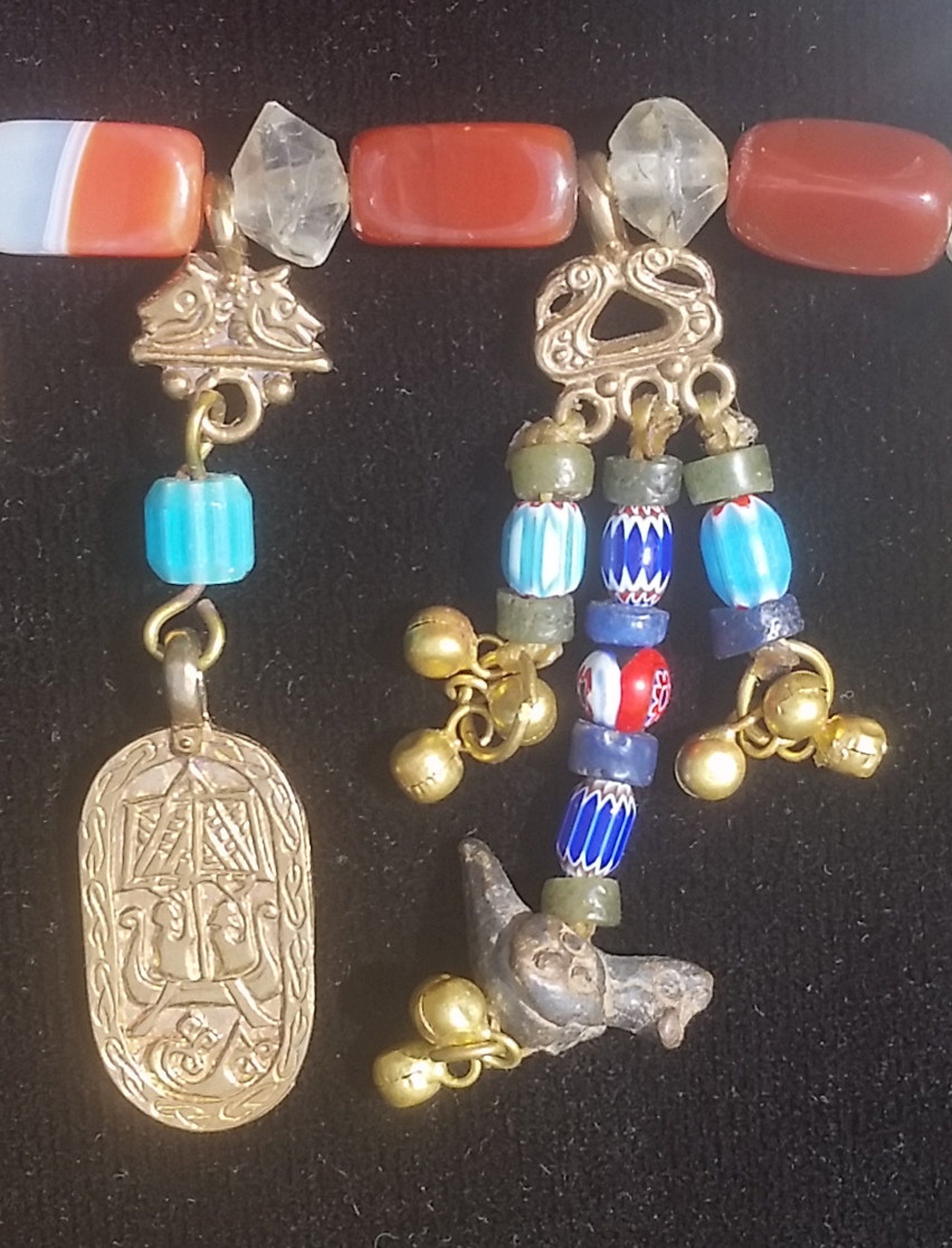 Bead Hanger Double Bird Head With Triple Rings 5309B | Etsy