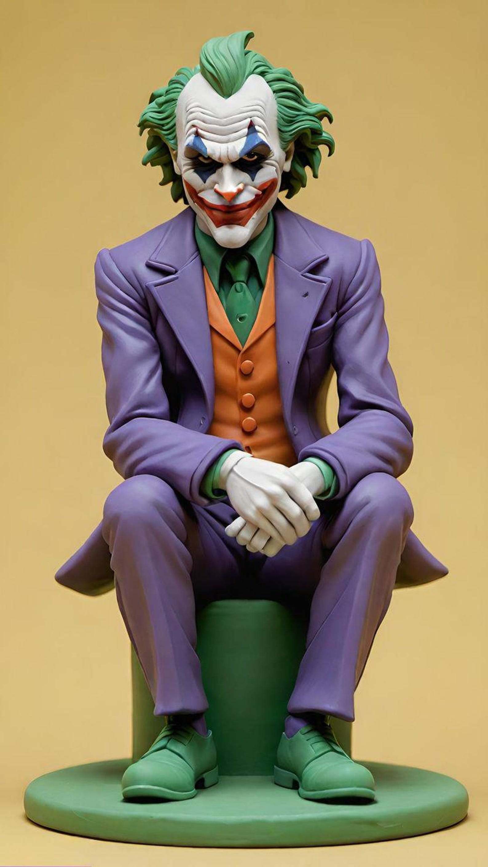 Joker-inspired Sitting Villain 3D Printable Statue STL - Etsy