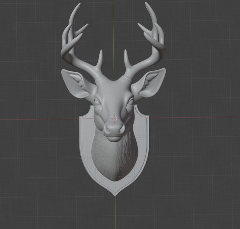 Miniature Deer Head Trophy STL File: 3D Printable Rustic Wall Decor ...
