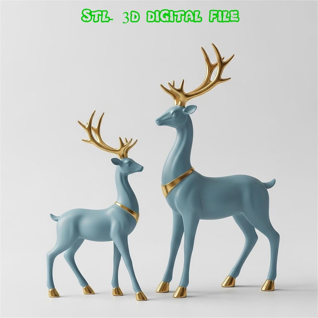 Reindeer STL – 3D Printable Deer Ornament, Digital Download for ...