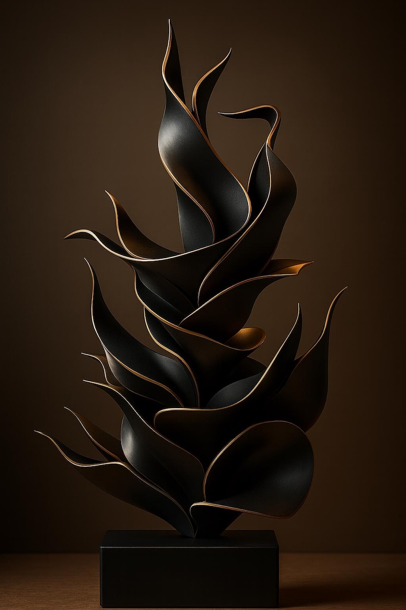 Abstract Flame Sculpture STL | Modern Art Statue 3D Print File ...
