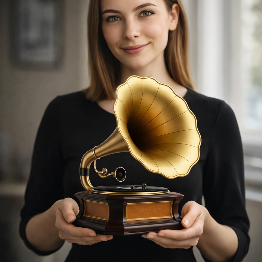 Vintage Gramophone Sculpture STL | Classic Phonograph Statue 3D Print ...