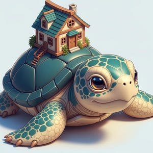 Whimsical Turtle House STL – Fantasy 3D Printable Model - Etsy