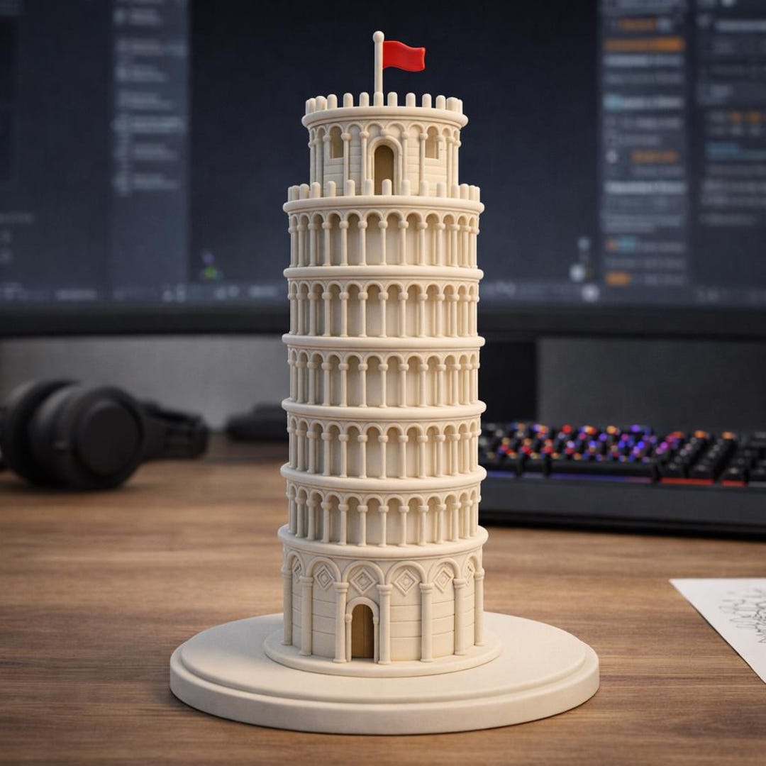 Leaning Tower of Pisa 3D Model | Collectible Landmark STL (digital ...