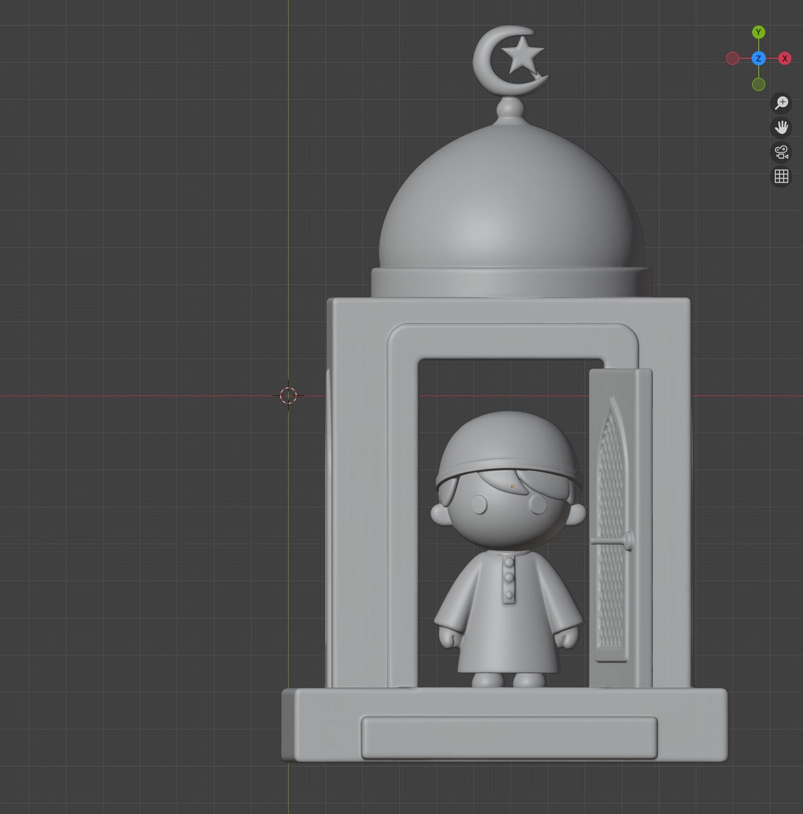 Islamic Mosque Diorama STL | Prayer Scene 3D Model (digital Download ...