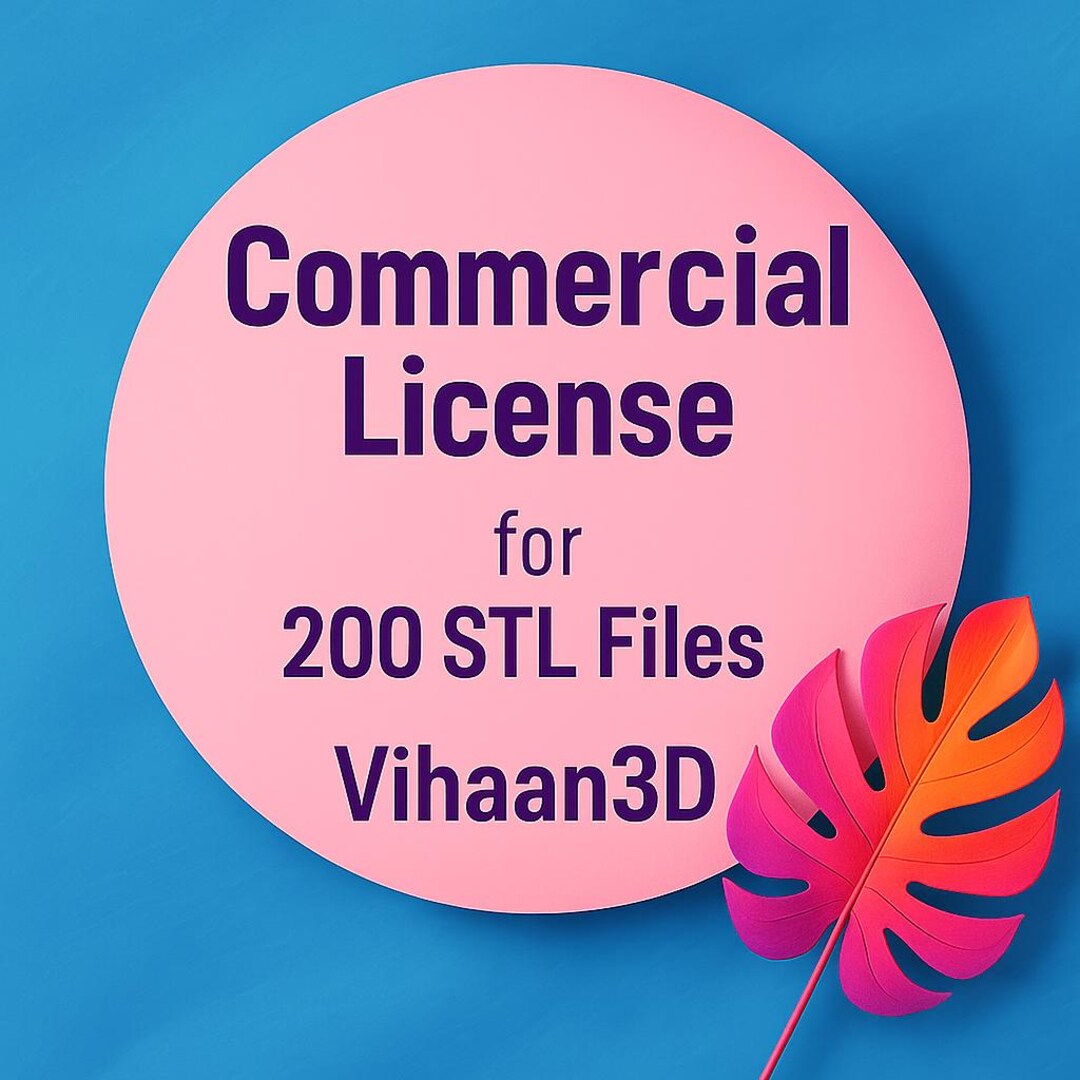 Commercial License - 200 STL Files for 3D Printing (vihaan3d) - Etsy