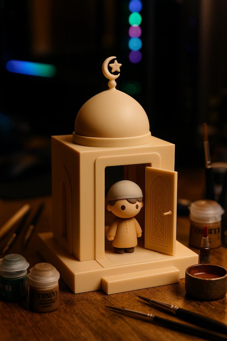 Islamic Mosque Diorama STL | Prayer Scene 3D Model (digital Download ...