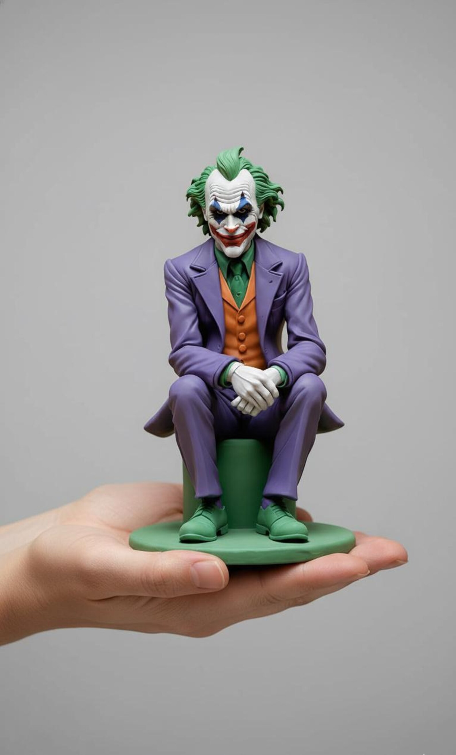 Joker-inspired Sitting Villain 3D Printable Statue STL - Etsy