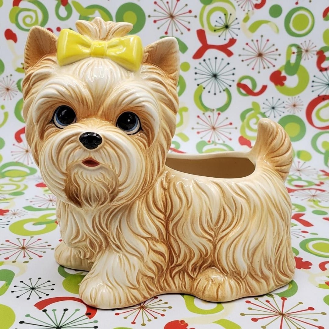 Puppy Planter STL – 3D Printable Dog Plant Pot, Yorkie Figurine, Cute ...