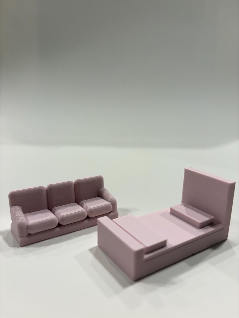 Smiski Display Case With Bed and Couch | Moon & Star 3D Printed Mini ...