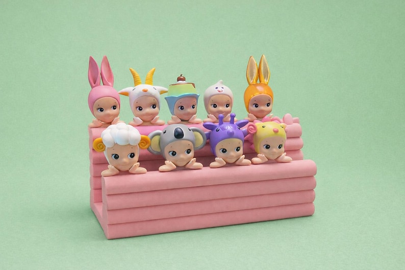 Display Case for Sonny Angel & Smiski Hippers | Cute Mini Log-style ...
