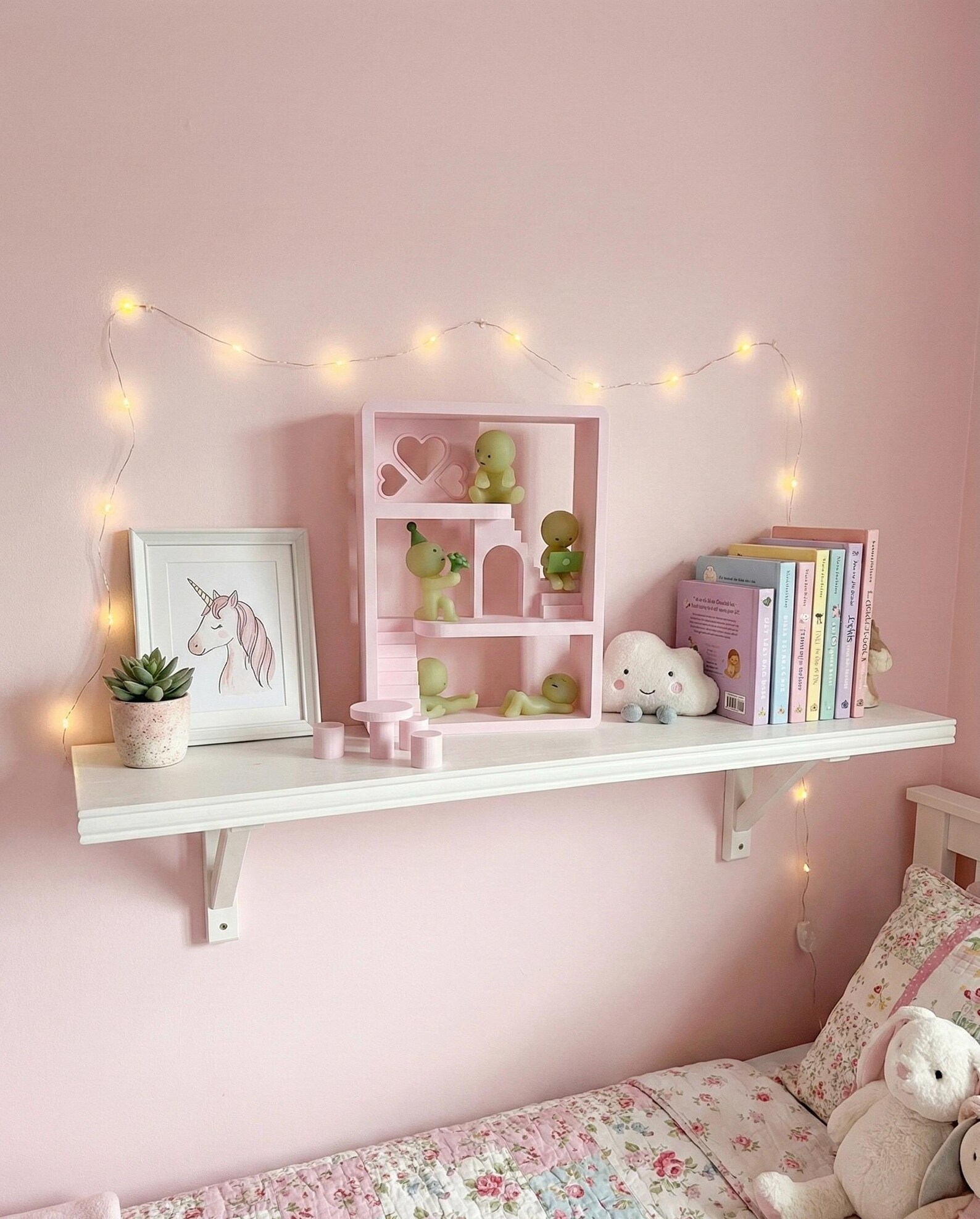 Smiski Valentines Display Case With Table and Chair | Pastel Colors ...