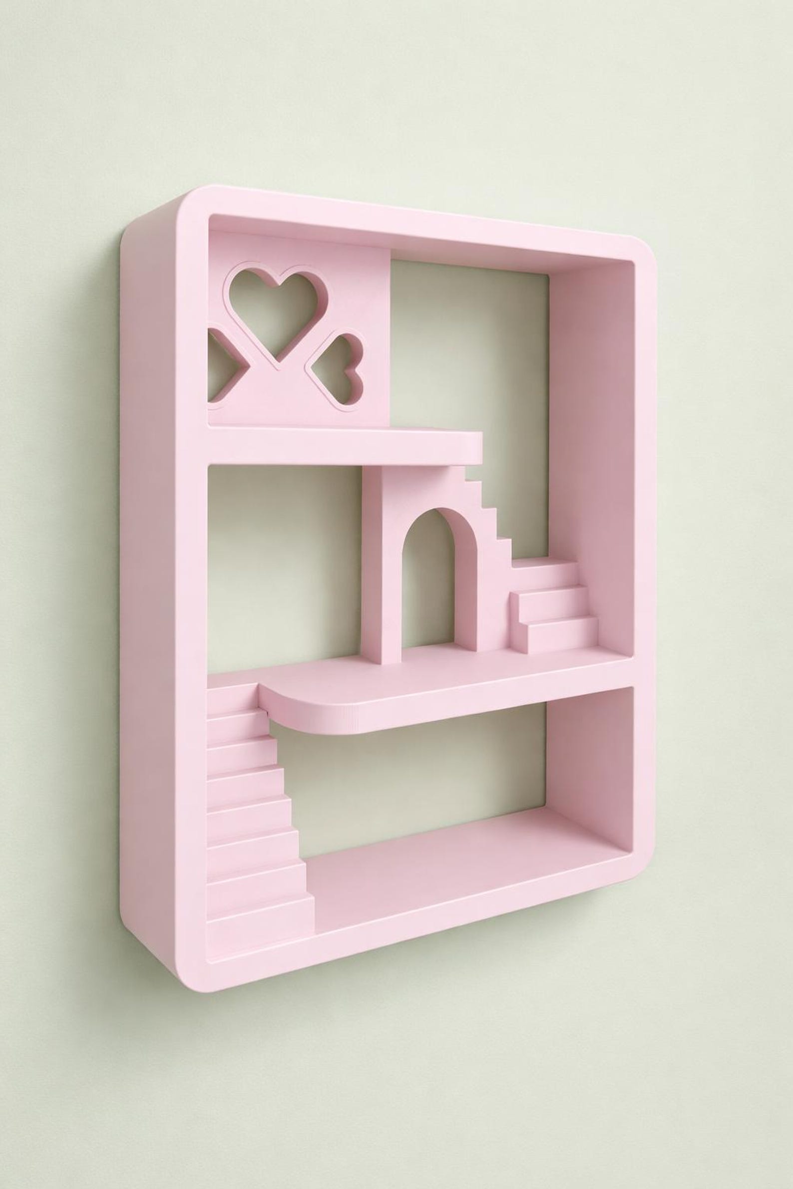 Smiski Valentines Display Case With Table and Chair | Pastel Colors ...