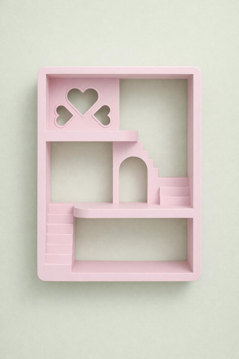 Smiski Valentines Display Case With Table and Chair | Pastel Colors ...