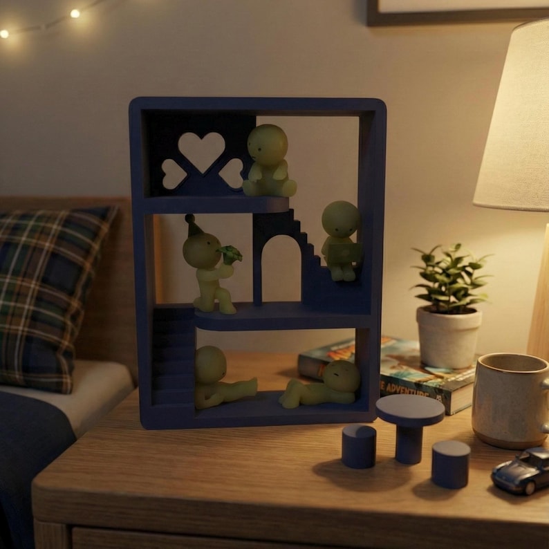Smiski Valentines Display Case With Table and Chair | Pastel Colors ...
