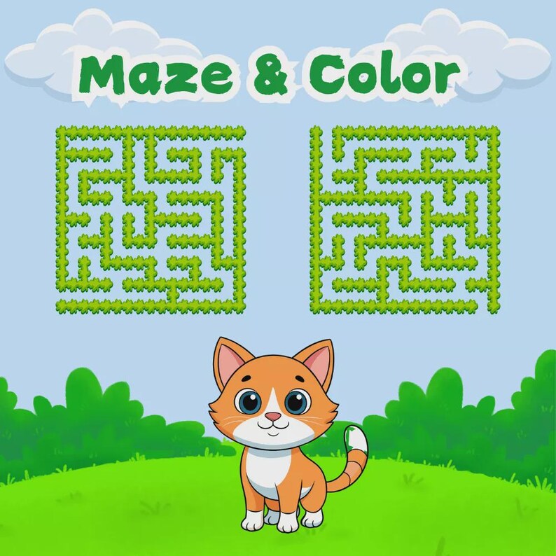 Animal Mazes for Kids | Coloring Pages, Progressive Levels (PDF, SVG ...