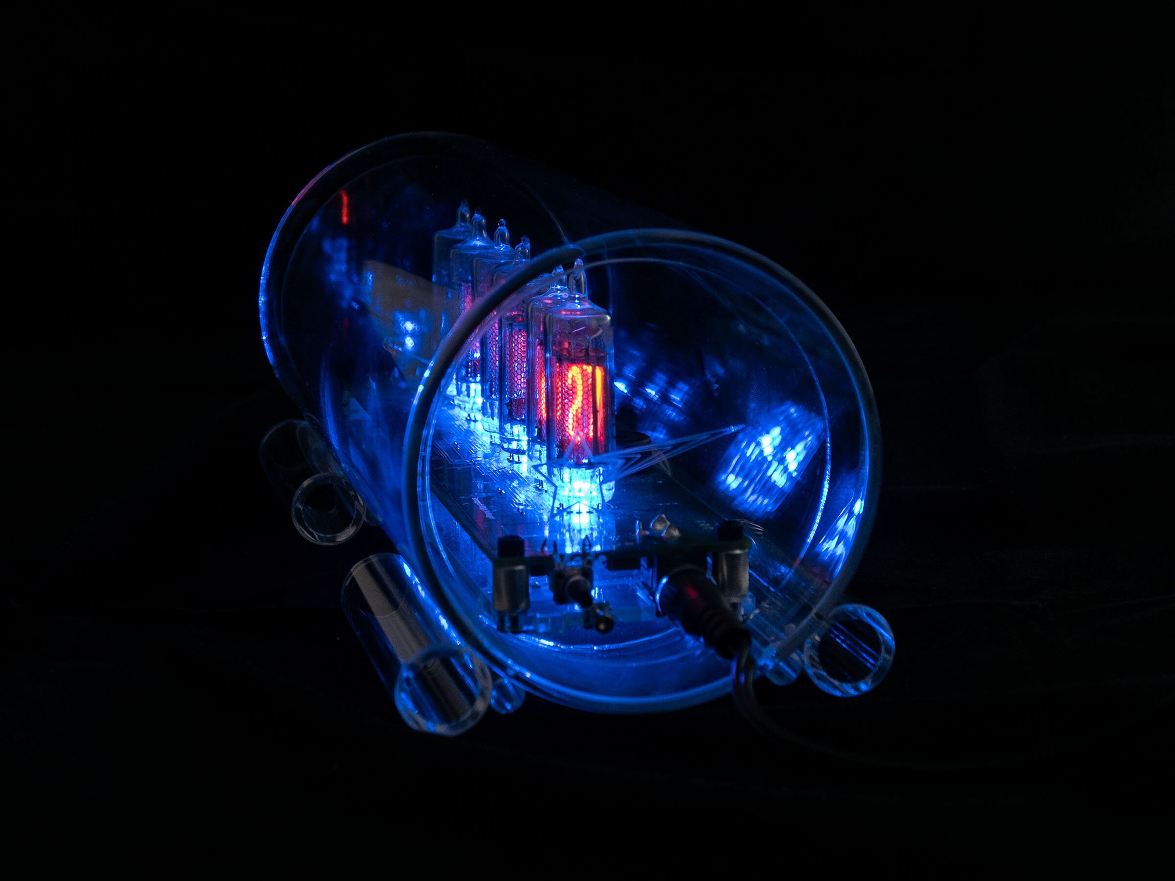 Glass Nixie Clock Mini - Etsy