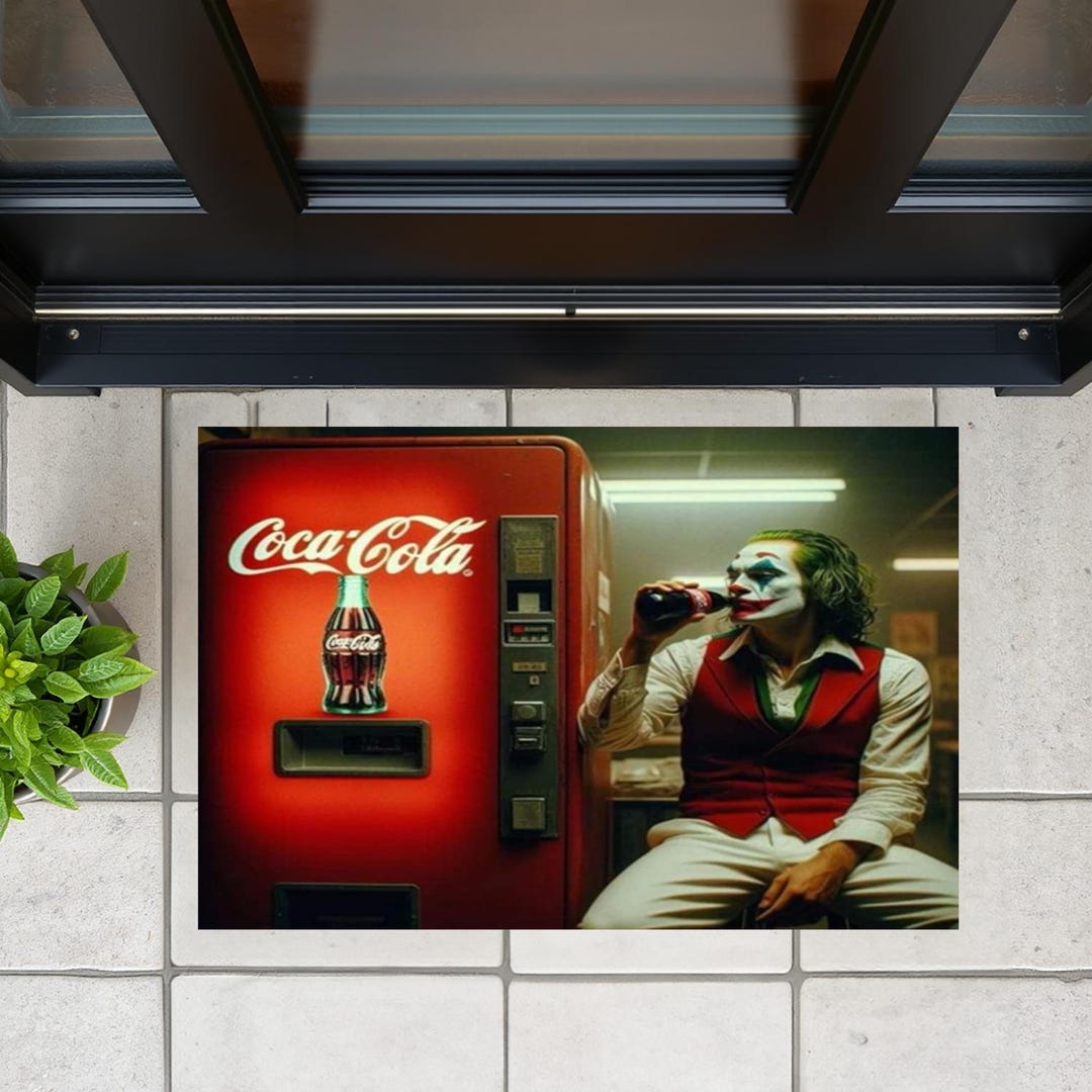 Coca Cola and Joker Door Mat, Personalized Door Mat, Custom Entry Rug ...